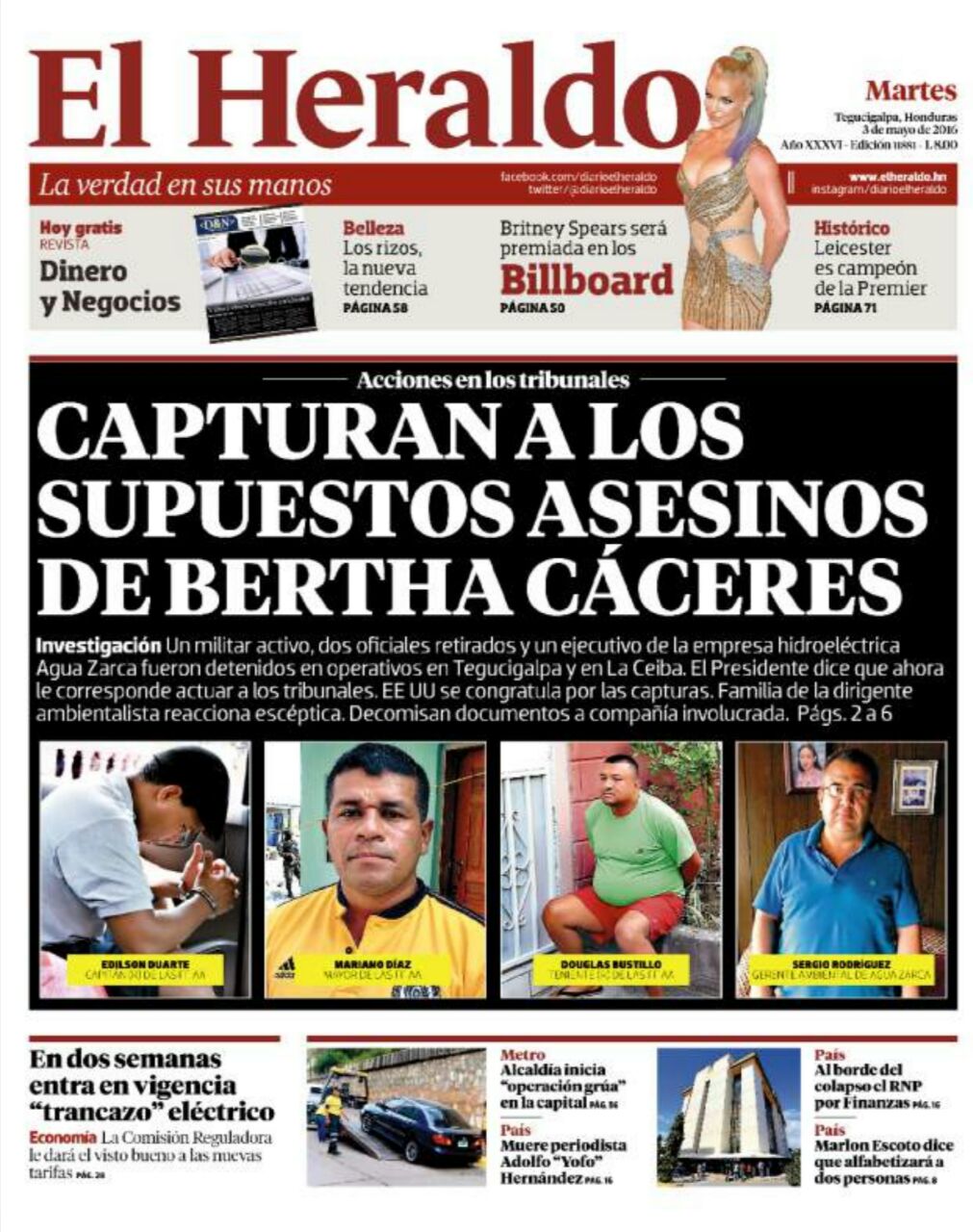 Berta Cáceres y las portadas de los periódicos de Honduras – RadioHouse Berta Cáceres y las portadas de los periódicos de Honduras – RadioHouse